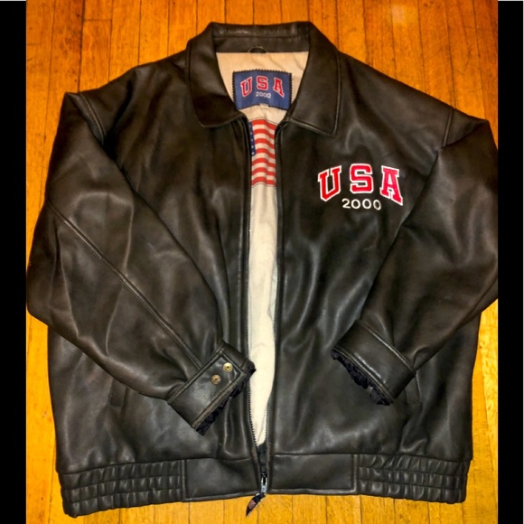 USA | Jackets & Coats | Vintage Usa Leather Jacket | Poshmark